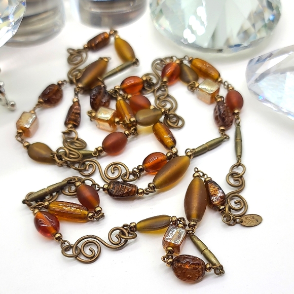 Bess Nathan | Jewelry | Incredible 55 Inch Bess Nathan Amber Czech ...